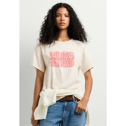 Pepe Jeans Damen Print-Shirt "print t-shirt BREANA"canvas wei&szlig;, Gr. S, 100% Baumwolle, Shirts