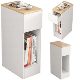 Nachttisch,, Wei&szlig;, Holzwerkstoff, 20x60x33 cm, Schlafzimmer, Nachttische
