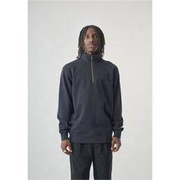 Cleptomanicx Herren Sweatshirt, schwarz, Gr. XXL, unifarben, 100% Baumwolle, Sweatshirts, mit Halfzip am Kragen