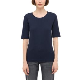 Mustang Damen 3/4-Arm-Shirt "Damen Style Avery", blau, Gr. M, 95% Baumwolle, 5% Elasthan, Shirts