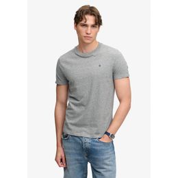 Superdry Herren Rundhalsshirt "ESSENTIAL SDCO LOGO EMB TEE", grau, Gr. XXXL, unifarben, Single Jersey, Obermaterial: 100% Baumwolle, Shirts,