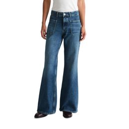 Marc O'Polo MARC O'POLO Damen Schlagjeans "mit CIRCULOSE", blau, Gr. 31, unifarben, Obermaterial: 79% Baumwolle, 20% Viskose, 1% Elasthan, Jeans