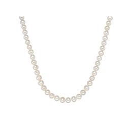 Valero Pearls Perlen-Kette aus Sterling Silber mit S&uuml;&szlig;wasser-Zuchtperle in wei&szlig; | Gr.: 45 cm