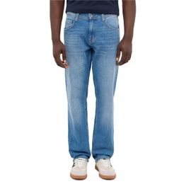 Mustang Herren Straight-Jeans "Herren Style Denver Straight"583 mittelblau, Gr. 38, unifarben, Denim/Jeans, 99% Baumwolle, 1% Elasthan, Jeans