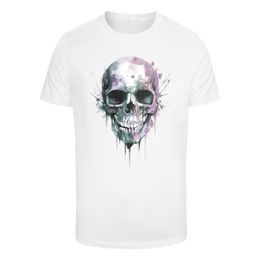 MisterTee Herren T-Shirt "MisterTee Colorful Skull Tee", wei&szlig;, Gr. XXL, bedruckt, 100% Baumwolle, Shirts