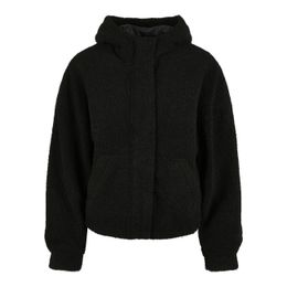 Urban Classics Damen Allwetterjacke "Urban Classics Damen Ladies Short Sherpa Jacket", schwarz, Gr. XS, 100% Polyester, M&auml;ntel