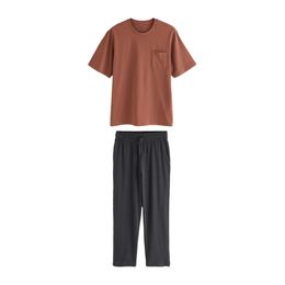 next Pyjama Herren Gr&ouml;&szlig;e M braun / anthrazit