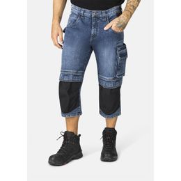 Herren 3/4-Jeans "MARLOW Pro Workwear Arbeits- 3/4-Jeans", blau, Gr. 46, HERO by John Medoox, Denim/Jeans, 98% Baumwolle, 2% Elasthan, Jeans,