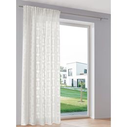 Gardine HEINE HOME, B:140cm H:145cm, wei&szlig;, Polyester, Gardinen
