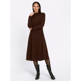 Heine Damen Strickkleid "Kleid"schoko, Gr. 34, unifarben, Jersey, 70% Viskose, 30% Polyamid, Kleider