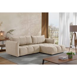 Ecksofa, B:260cm H:87cm T:187cmcappuccino, exxpo - SOFA FASHION, Wohnzimmer, Sofas, "Livonia, B/T: 260/187, modern & praktisch f&uuml;r kleine R&auml;ume", Mit