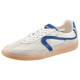 VERBENAS Herren Sneaker "SIMON", Gr. 45wei&szlig;, navy, Leder, Textil, unifarben mit Farbeinsatz, Schuhe, Retrosneaker, Schn&uuml;rschuh, Freizeitsneaker mit