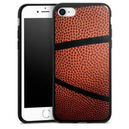 DeinDesign iPhone SE (2020) Handy Slim Case extra d&uuml;nn Silikon Handyh&uuml;lle schwarz H&uuml;lle Ball Sports Basketball Silikon Slim Case
