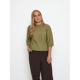 Minus Pullover in Fir Green Melange | Gr.: L