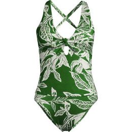 LANDS' END Gl&auml;nzendes Tankini-Set mit Knotendesign f&uuml;r Damen, Damen, size: regular, Gr&uuml;n, Elasthan/Nylon-Mischung, by Lands' End