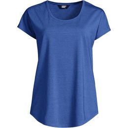LANDS' END Shirt aus Baumwolle/Modal-Mix mit Ballettausschnitt f&uuml;r Damen, Damen, size: regular, Blau, Baumwolle/Baumwoll-Mischung/Baumwolle Modal, by Lands' End