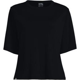 LANDS' END Kastiges Supima Interlock-Shirt '63 in Petit-Gr&ouml;&szlig;e, Damen, size: petite, Schwarz, Baumwolle, by Lands' End
