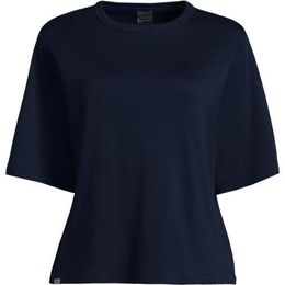 LANDS' END Kastiges Supima Interlock-Shirt '63, Damen, size: regular, Schwarz, Baumwolle, by Lands' End