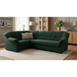 Ecksofa OTTO HOME, B:240cm H:83cm T:190cmdunkelgr&uuml;n, 100% Polyester, Wohnzimmer, Sofas, "Langelland 232 x 146 cm, auch mit Schlaffunktion,