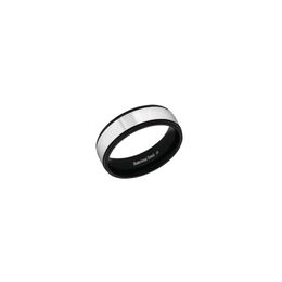 Amor Ring Edelstahl, IP Schwarz in Silber | Gr.: 56