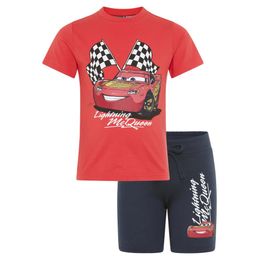 Kidsworld Shirt & Shorts in rot+schwarz | Gr.: 104/110
