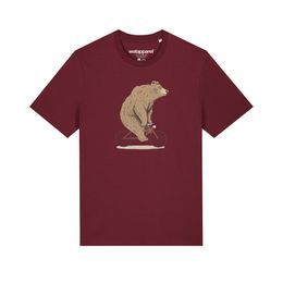 Watapparel Shirt 'Fahrradb&auml;r' Herren Gr&ouml;&szlig;e XXXL beige / braun / bordeaux / schwarz