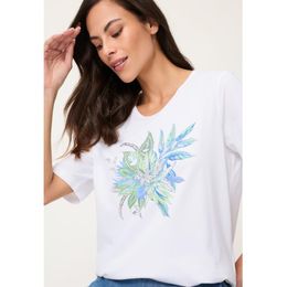 Olsen T-Shirt Hannah in wei&szlig; blau | Gr.: 36