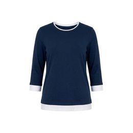 Ulla Popken Shirt in marine | Gr.: 46-48