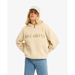 Billabong Damen Kapuzenpullover "READY TO GO", beige, Gr. XS, unifarben, Fleece, Obermaterial: 100% Polyester, Pullover, f&uuml;r Erwachsene, sportlicher