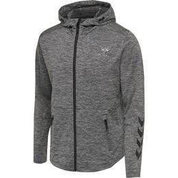 Hummel Sportsweatjacke Herren Gr&ouml;&szlig;e L dunkelgrau / schwarz