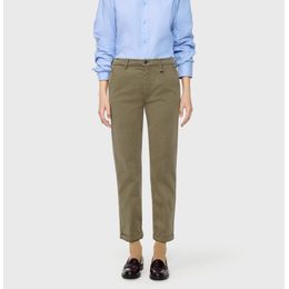 MAC Damen Chinohose, gr&uuml;n, Gr. 38, Web, Obermaterial: 36% Lyocell, 36% Modal, 16% Baumwolle, 10% Elastomultiester, 2% Elasthan, Hosen, Elastischer