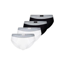 Hanro Slip / Unterhose Cotton Essentials in Schwarz / wei&szlig; | Gr.: L