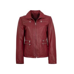 Maddox Lederjacke Lammnappa in Kirschrot | Gr.: 48