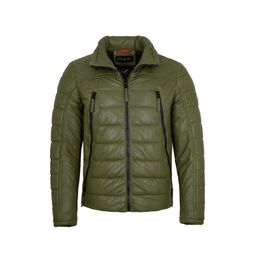 Jilani Stepplederjacke Lammnappa in Oliv | Gr.: 54