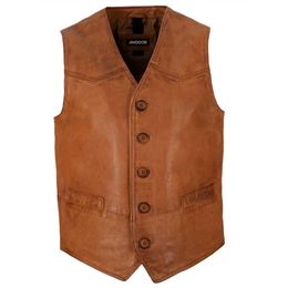 Maddox Lederweste Lammnappa in Cognac | Gr.: 50