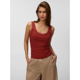 V&eacute;ro Moda VERO MODA Damen Tanktop "VMNANA LACE TANK TOP JRS NOOS", rot, Gr. XS, unifarben, Jersey, Obermaterial: 96% Baumwolle, 4% Elasthan, Tops,