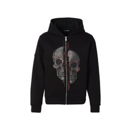 2Y Premium Herren Neopren-Hoodie "2Y Premium Rexar Zip Hoodie", schwarz, Gr. XS, mehrfarbig, 70% Baumwolle, 30% Polyester, Pullover