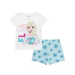Die Eisk&ouml;nigin Disney Die Eisk&ouml;nigin Eisk&ouml;nigin Anna und ELSA Pyjama kurzer Schlafanzug in wei&szlig; | Gr.: 98