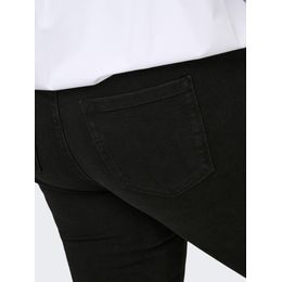 Only CARMAKOMA Damen Skinny-fit-Jeans "CARSNOW HW STRETCH SKINNY PIM656 NOOS"washed schwarz, Gr. 46, unifarben, Denim/Jeans, Obermaterial: 65%