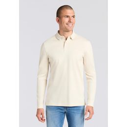 BOSS Green Herren Langarm-Poloshirt "Pirol", beige, Gr. XXXL, unifarben, Jersey, Obermaterial: 100% Baumwolle, Shirts, Langarm, regular fit,