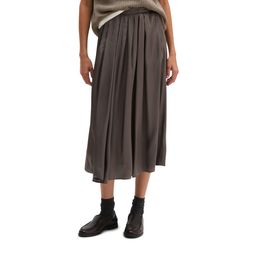 Marc O'Polo MARC O'POLO Damen Webrock "aus flie&szlig;endem Viskose-Satin", braun, Gr. 42, unifarben, Obermaterial: 100% Viskose, R&ouml;cke