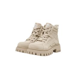 Buffalo Damen Stiefelette "Buffalo ZANOS NC MID - VEGAN CAVAS", Gr. 37, beige, Kunstfaser, unifarben, Schuhe