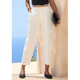 Lascana Bundfaltenhose in creme | Gr.: 44