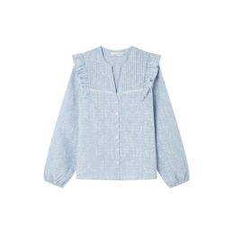 Springfield Bluse Damen Gr&ouml;&szlig;e M hellblau / wei&szlig;