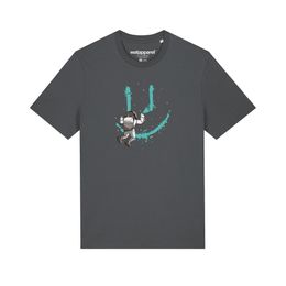Watapparel Shirt 'Graffiti Astronaut' male size XXXL Cyan blue / Anthracite
