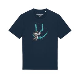 Watapparel Shirt ' Graffiti Astronaut ' male size XL Dark blue / Mixed colors