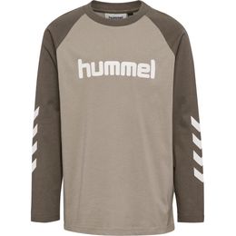 Hummel Sportshirt Jungen Gr&ouml;&szlig;e 158/164 braun / hellbraun / wei&szlig;