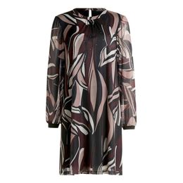 Betty Barclay Chiffonkleid langarm in Taupe/Black | Gr.: 42