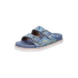 Rieker Mules female size 36 Azure / Sky blue / Kiwi / Off white