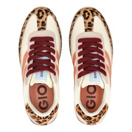 Gioseppo Damen Sneaker "Gioseppo Sneaker Leder/Textil", Gr. 38, beige, Leder, Textil, Schuhe